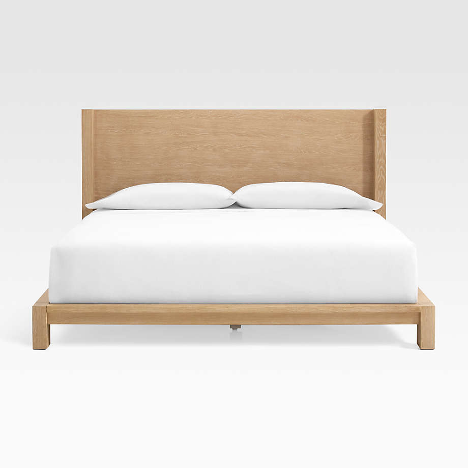 Terra Natural White Oak Wood King Bed + Reviews | Crate & Barrel Canada