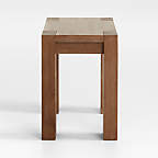 Terra Light Brown Oak Wood Side Table | Crate & Barrel