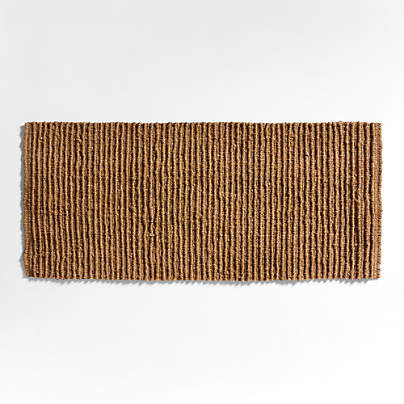 Chunky Loop Jute Natural Double Doormat 24"x57" + Reviews | Crate & Barrel