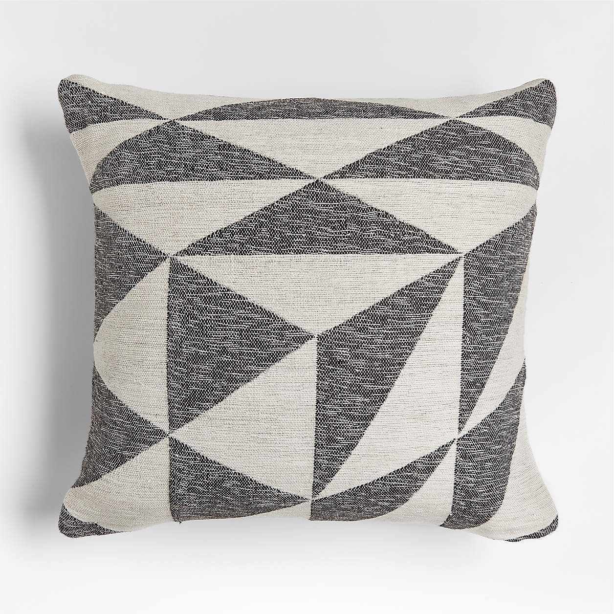 Ink Black 20"x20" Textured Triangle Outdoor Throw Pillow | Crate & Barrel