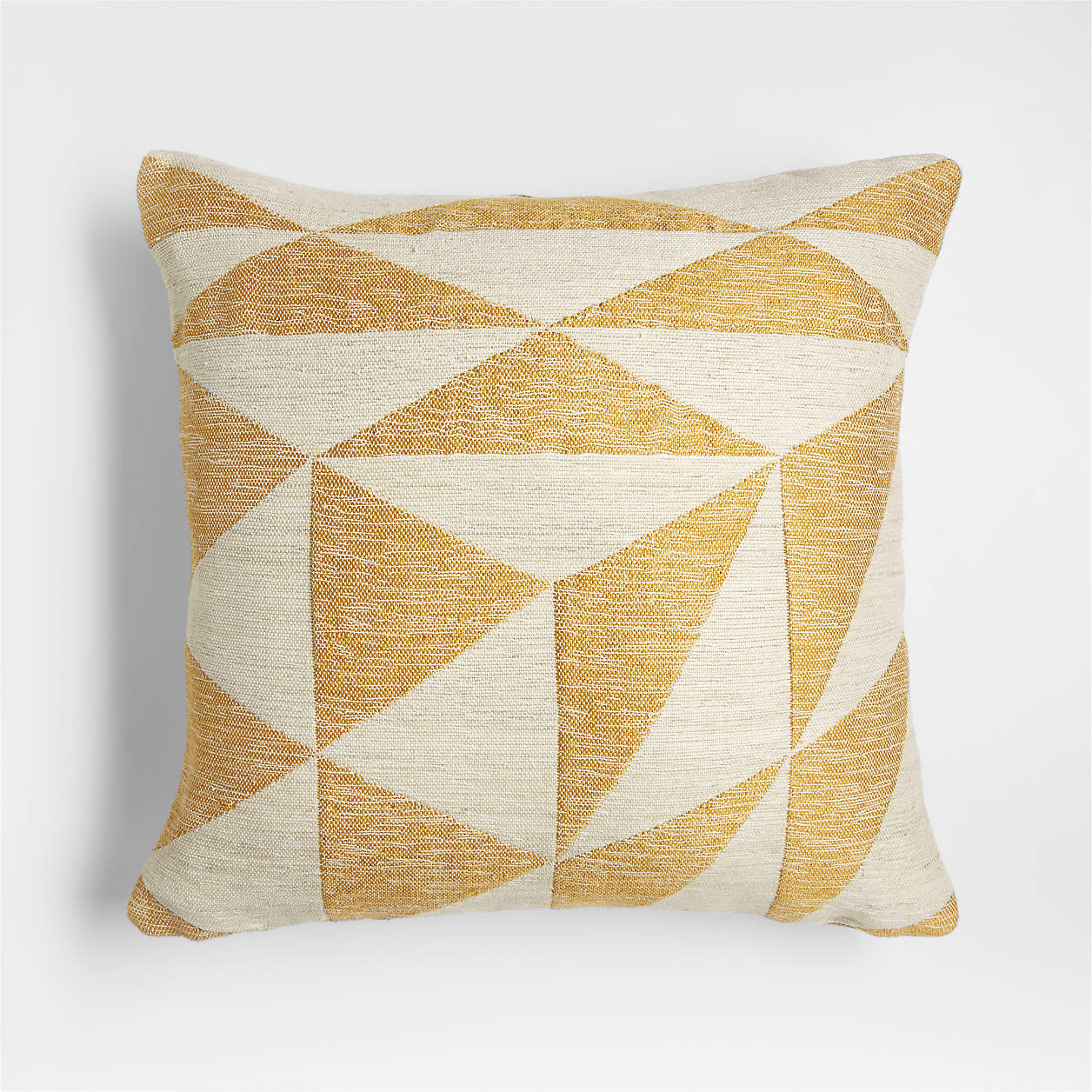 Savannah Yellow 20"x20" Textured Triangle Outdoor Throw Pillow | Crate ...