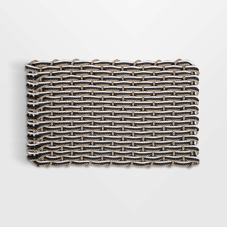 The Rope Co. Sand, Charcoal and Pearl Indoor/Outdoor Handwoven Doormat ...