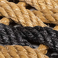 The Rope Co. Sand, Charcoal and Pearl Indoor/Outdoor Handwoven Doormat ...