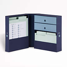 The Vault All-in-One Blue Desk Organizer + Reviews | Crate & Barrel