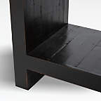 Theo 60" Rectangular Black Acacia Wood Storage Console Table with Shelf + Reviews | Crate & Barrel