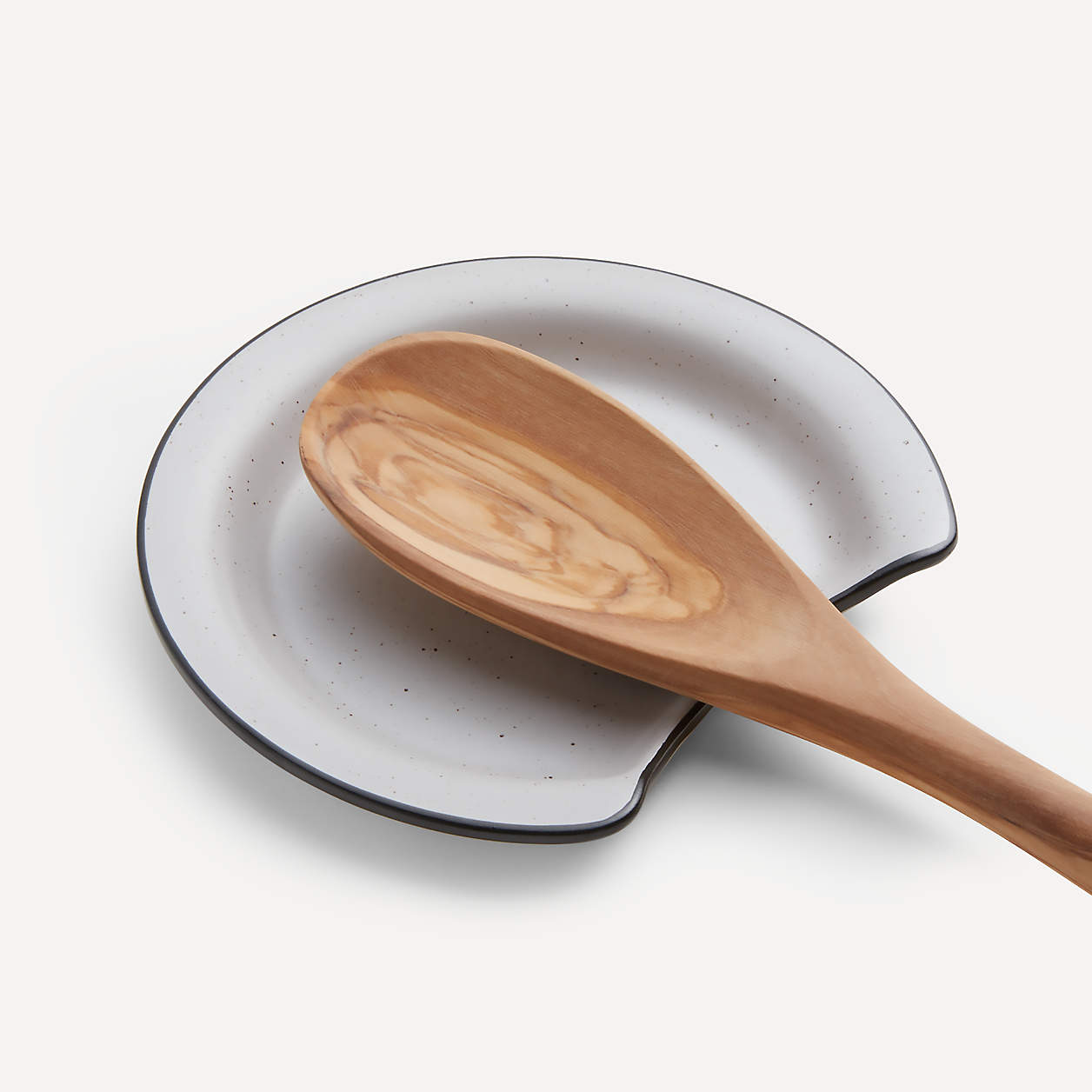 Thero Matte White Spoon Rest + Reviews | Crate & Barrel