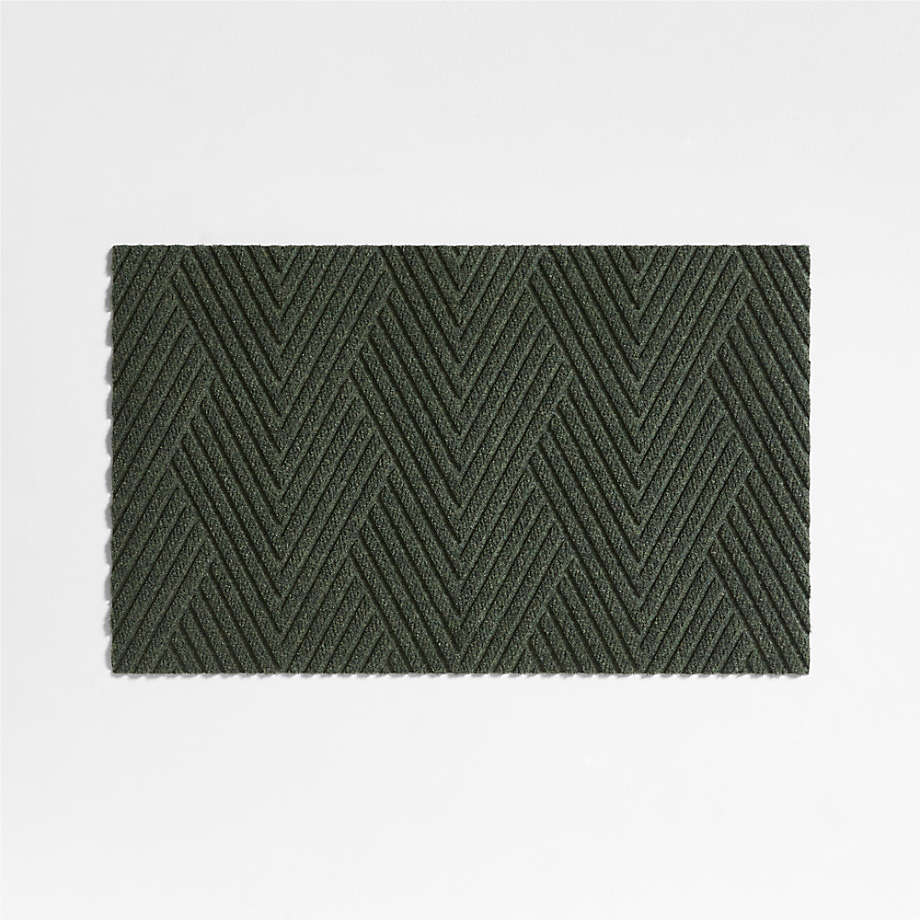 Thirsty Arrows Olive Green Indoor/Outdoor Doormat 21.5"x35" | Crate ...