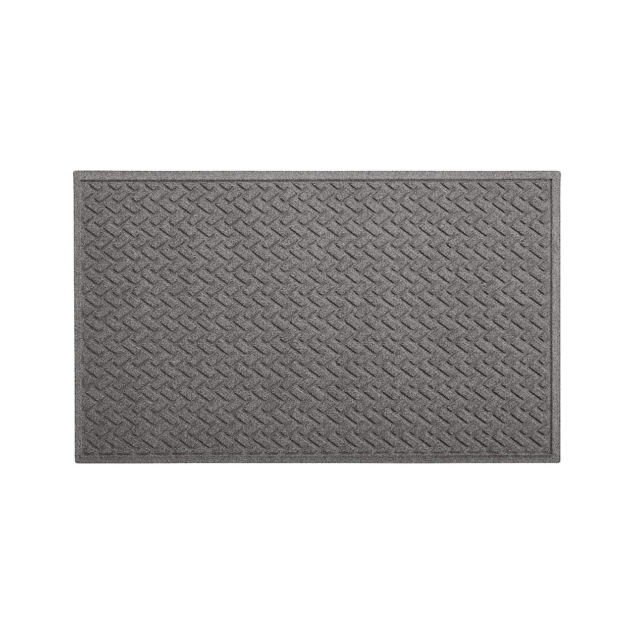 Thirsty Dashes Light Grey Doormat 36"x60" + Reviews | Crate & Barrel