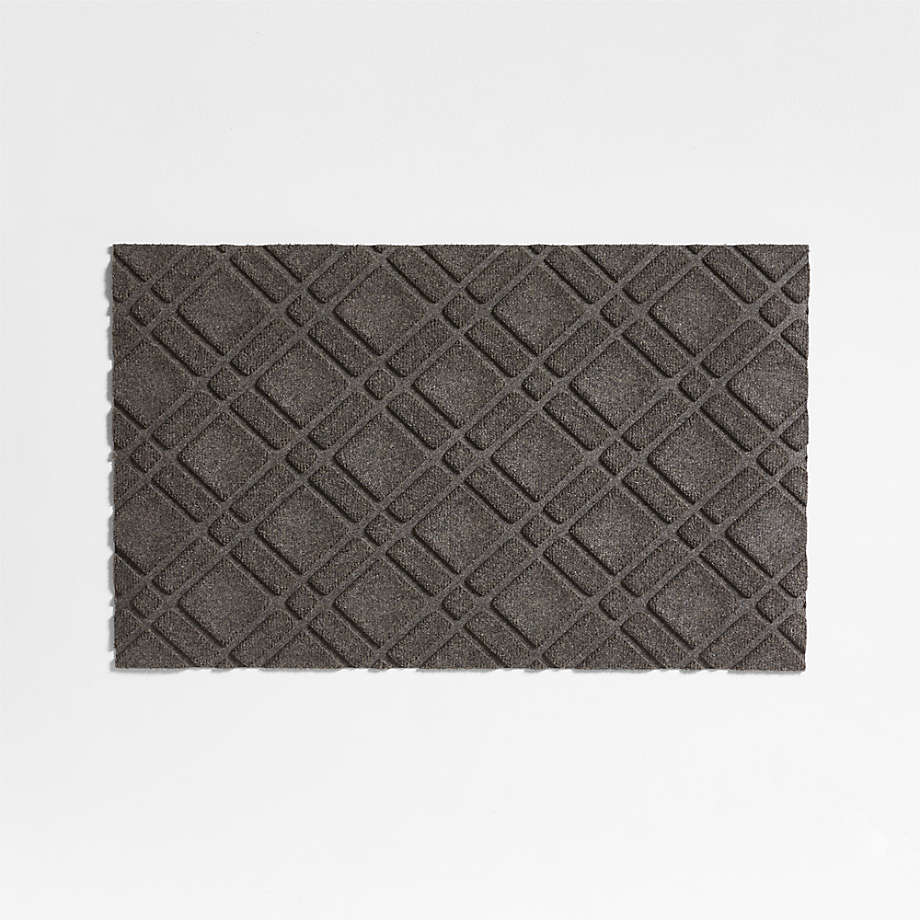 Thirsty Prisms Taupe Brown Indoor/Outdoor Doormat 21.5"x35" | Crate ...