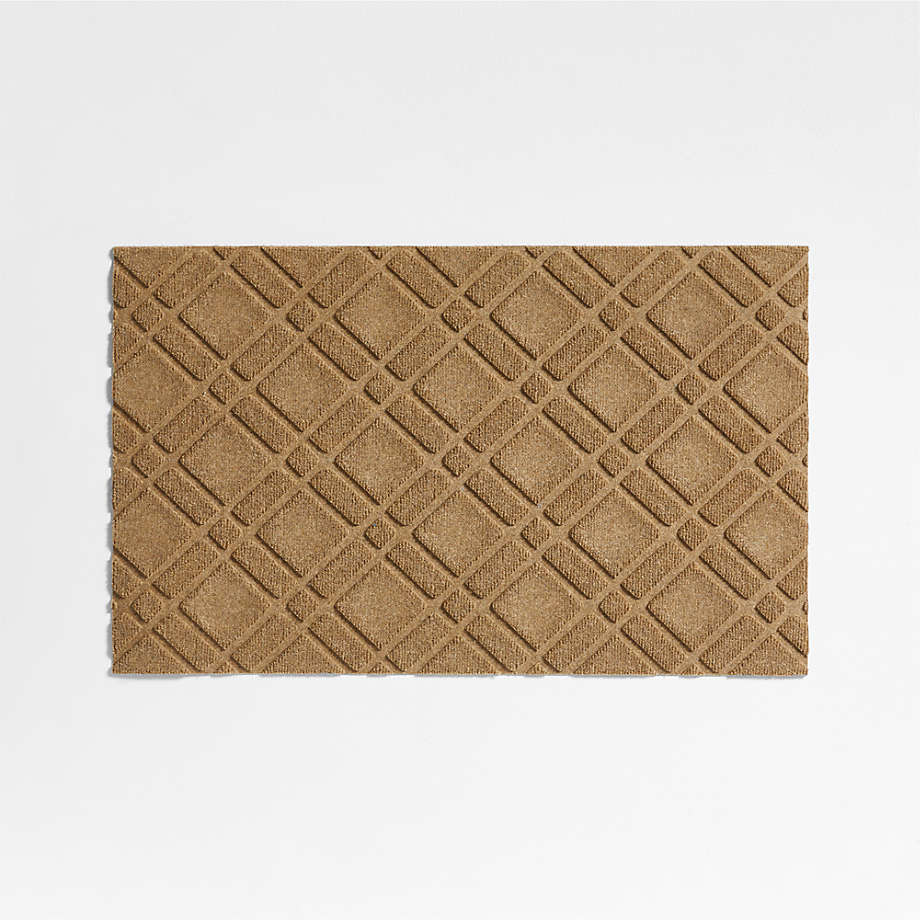 Thirsty Prisms Wheat Brown Indoor/Outdoor Doormat 21.5"x35" | Crate ...