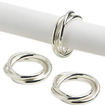 3-Ring Holiday Hanukkah Silver Napkin Ring + Reviews | Crate & Barrel