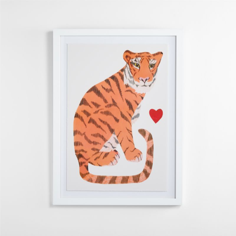 Tiger Large Framed Wall Art Print + Reviews | Crate & Kids