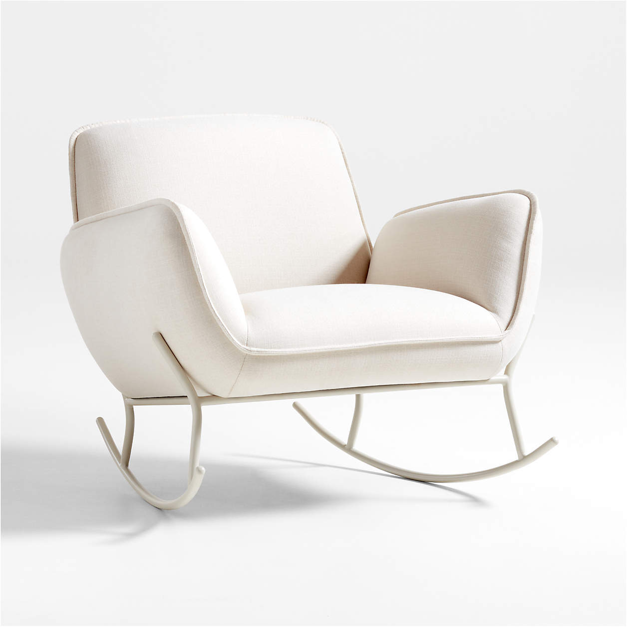 Tonal Cream Upholstered Nursery Rocking Chair | Crate & Kids