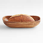 Tondo Acacia Wood Loaf Bowl + Reviews | Crate & Barrel