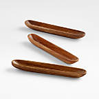 Tondo Acacia Wood Olive Boat + Reviews | Crate & Barrel