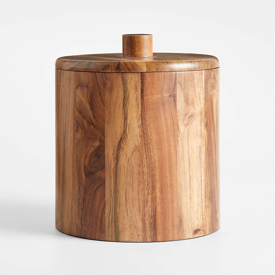 Tondo Large Wood Canister + Reviews | Crate & Barrel Canada