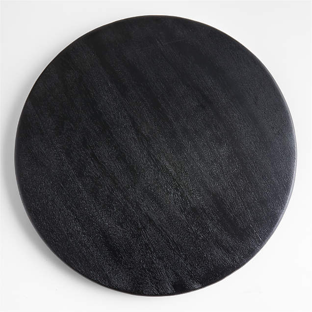 Tondo Ebonized Round Serving Board + Reviews | Crate & Barrel