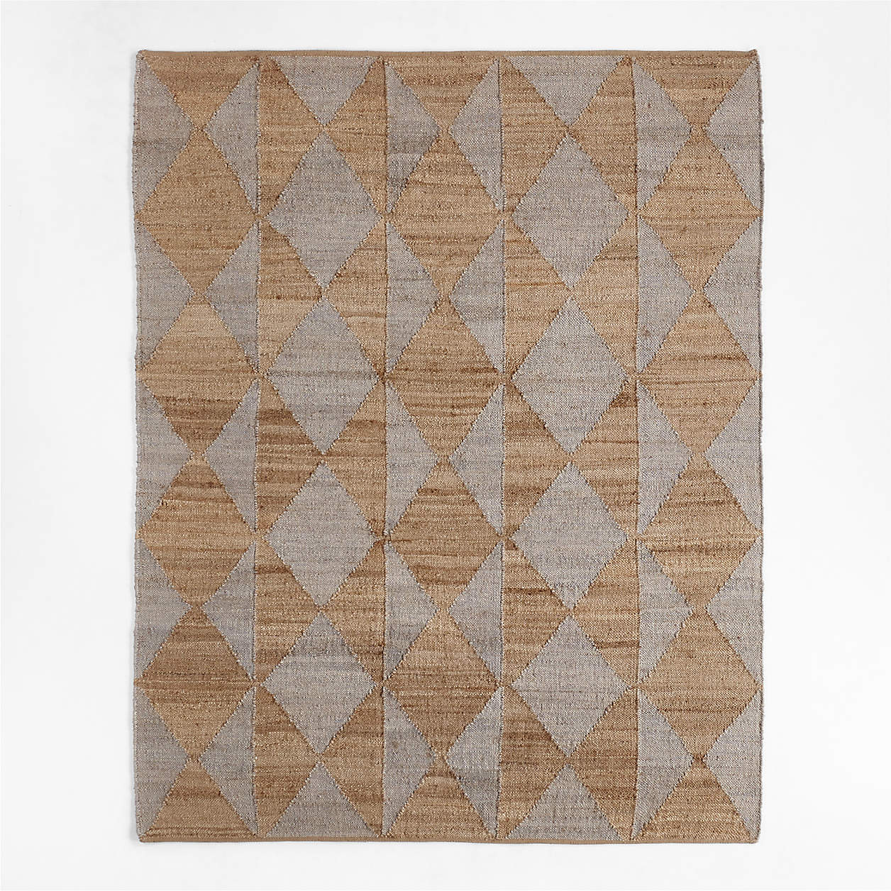 Toulon Jute Diamond Checkered Grey Area Rug 12'x15' + Reviews | Crate ...