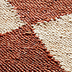 Toulon Jute Harlequin Terracotta Rug Swatch 12"x18" | Crate & Barrel
