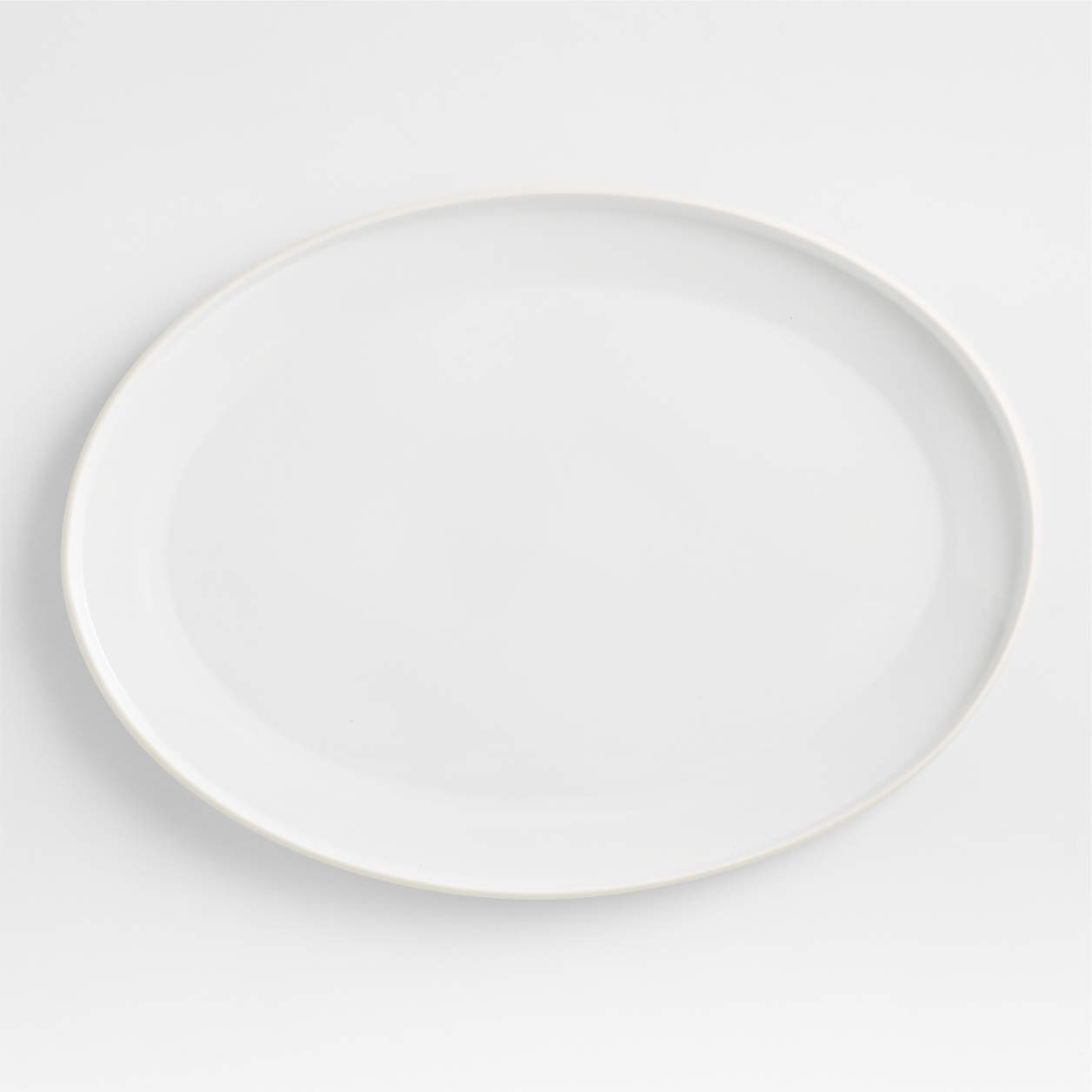 Tour White Porcelain Oval Serving Platter + Reviews | Crate & Barrel