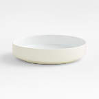 Tour White Porcelain Low Bowl + Reviews | Crate & Barrel