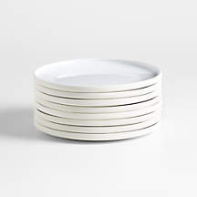 Tour White Porcelain Salad Plate + Reviews | Crate & Barrel