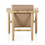 Trabel Wood Frame Leather Chair | Crate & Barrel