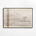 "Trace" Framed Beige Wall Art Print 40"x60" by Justin Q. Williams ...