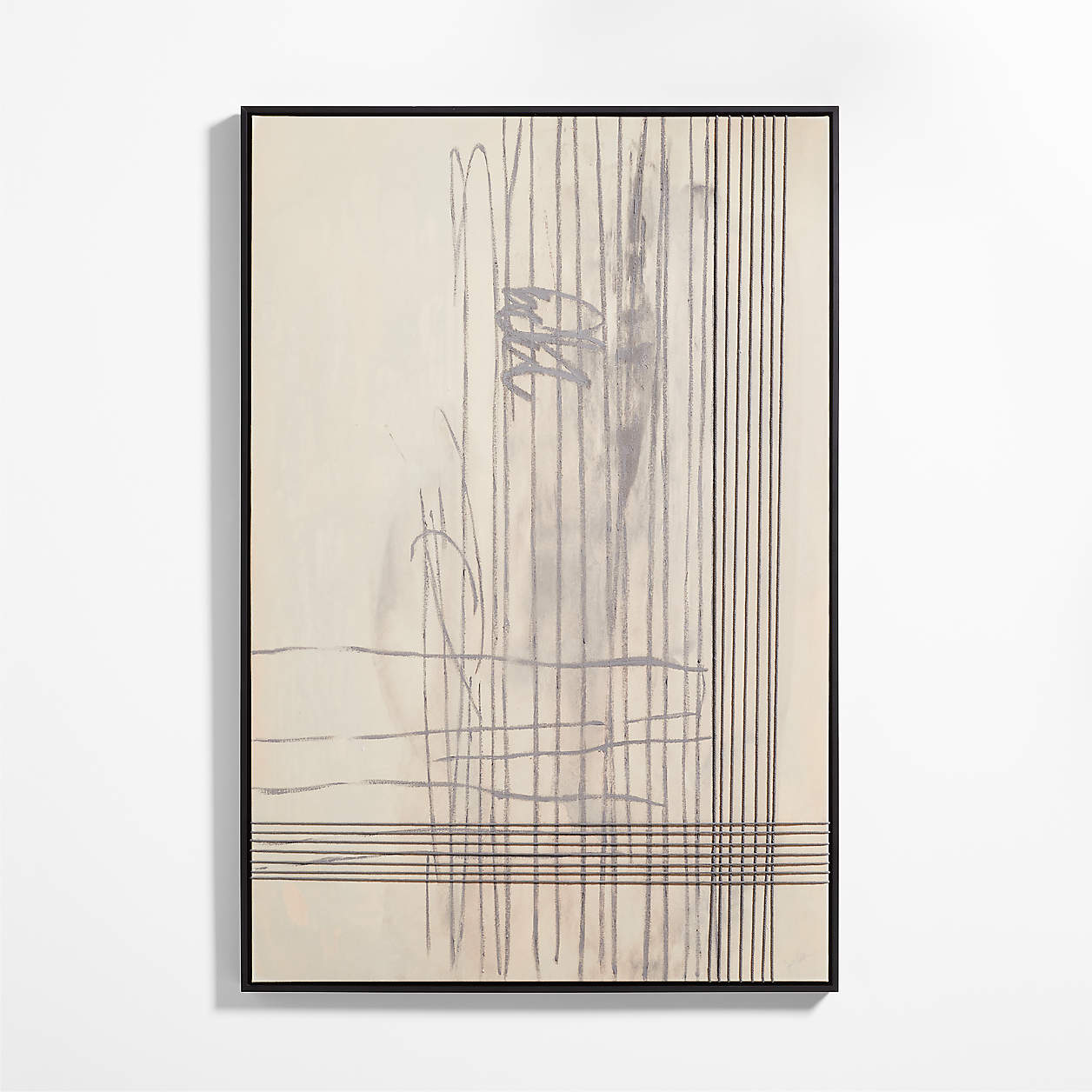 "Trace" Framed Beige Wall Art Print 40"x60" by Justin Q. Williams ...