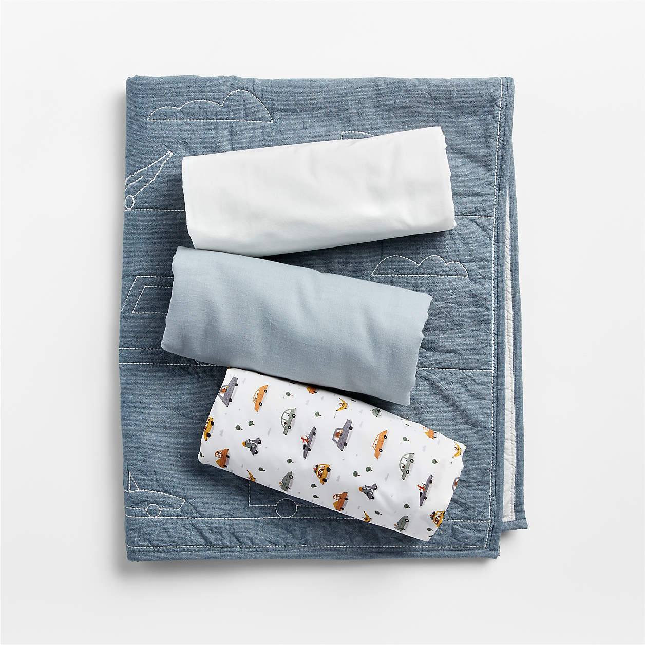 Transportation Organic Cotton Baby Bedding Bundle Set | Crate & Kids