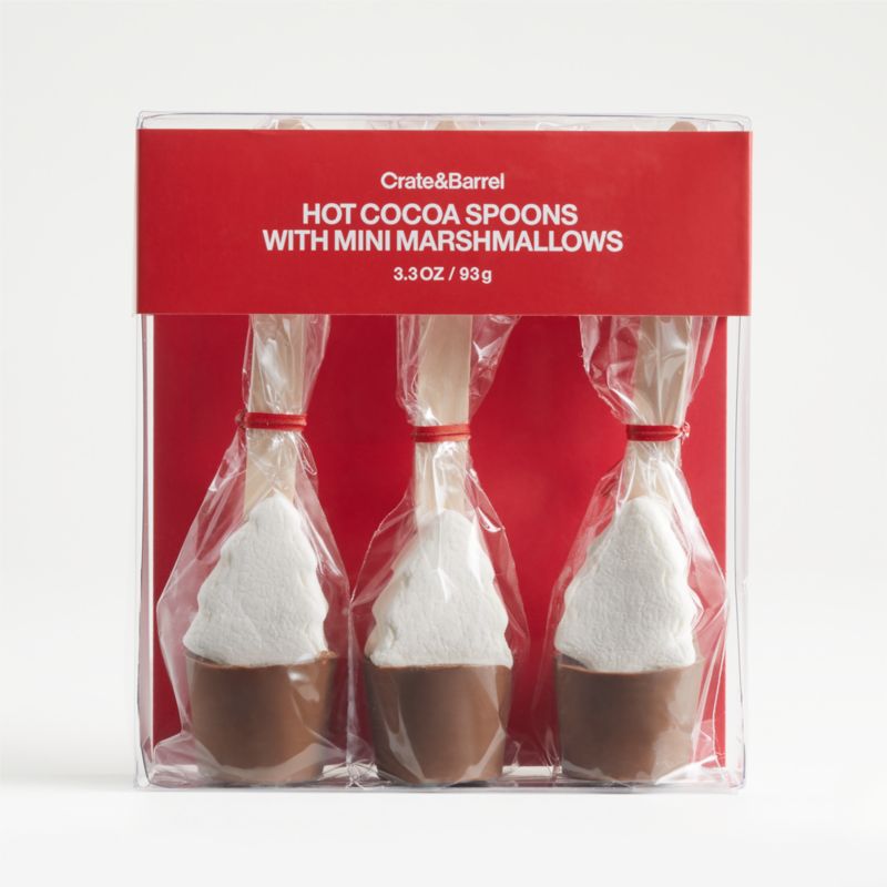Hot Chocolate Spoons with Mini Marshmallows, Set of 3 | Crate & Barrel