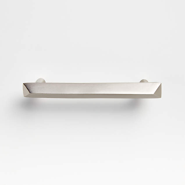 Hex 6" Brushed Nickel Bar Pull + Reviews | Crate & Barrel