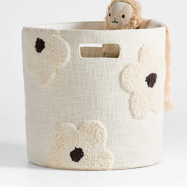 Bloom Natural Woven Large Floor Storage Bin + Reviews | Crate & Kids Canada