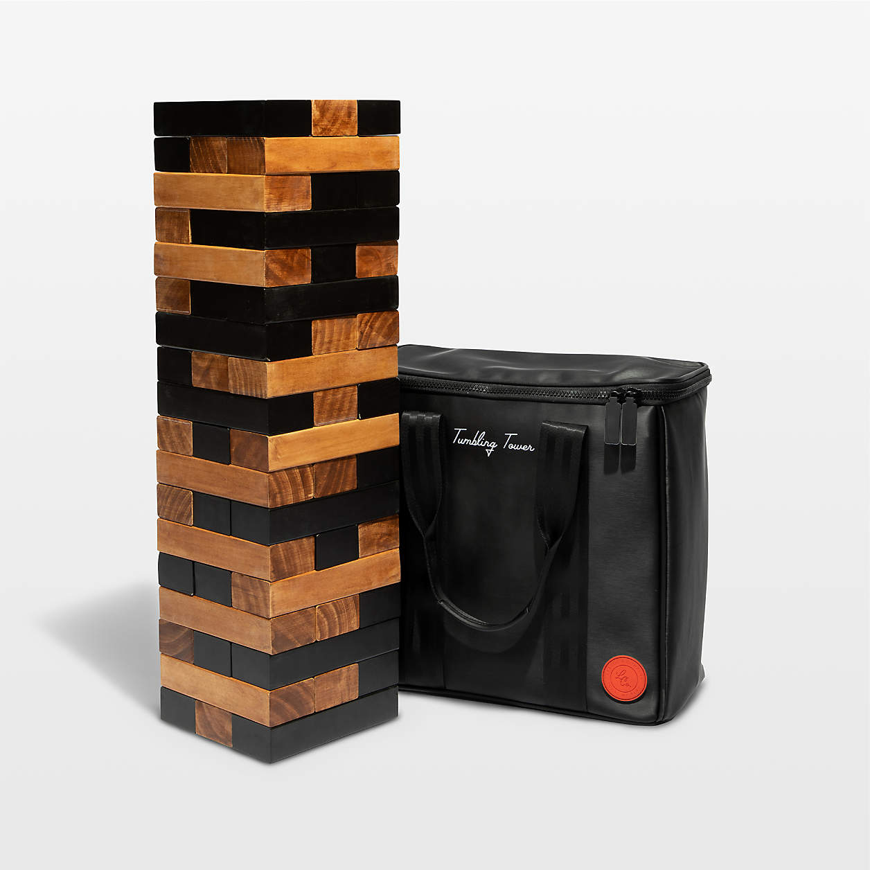 Oversized Tumbling Tower Yard Game 27" + Reviews | Crate & Barrel