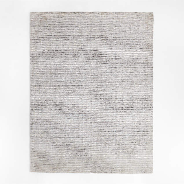 Prato Wool Grey Area Rug 9'x12' + Reviews | Crate & Barrel