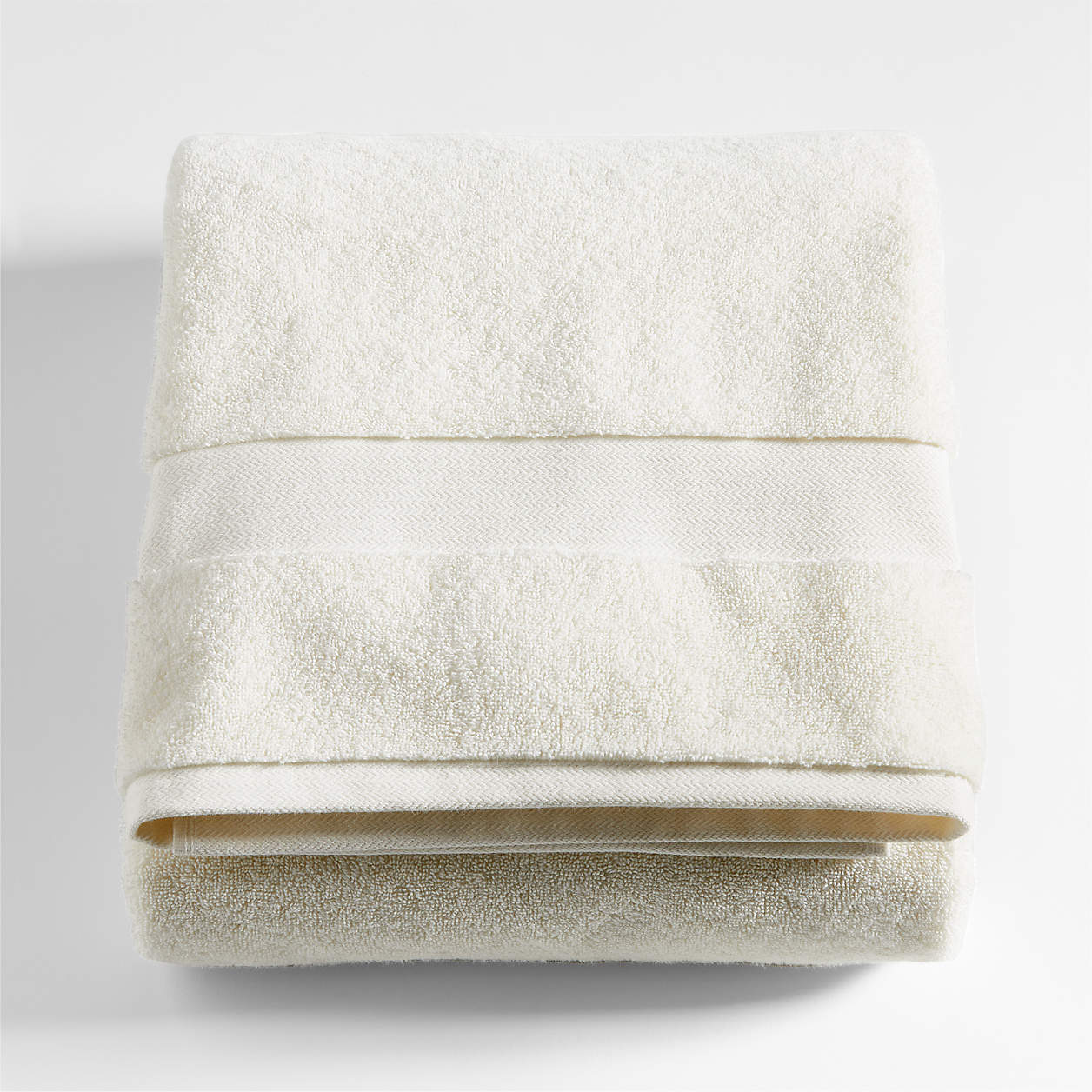 Organic 800-Gram Ivory Turkish Cotton Bath Sheet + Reviews | Crate & Barrel