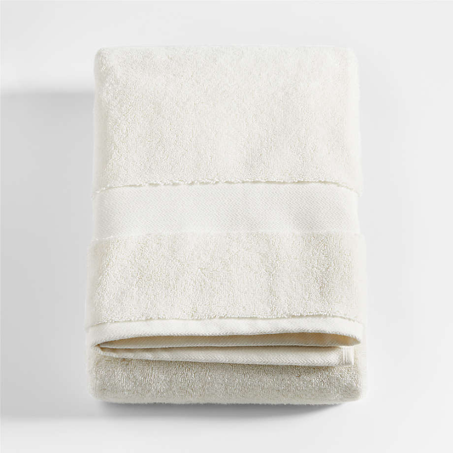 Organic 800-Gram Ivory Turkish Cotton Bath Towel + Reviews | Crate & Barrel