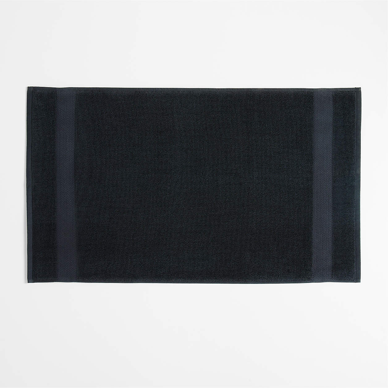 Organic Turkish Midnight Blue Cotton Bath Mat 20"x34" | Crate & Barrel ...