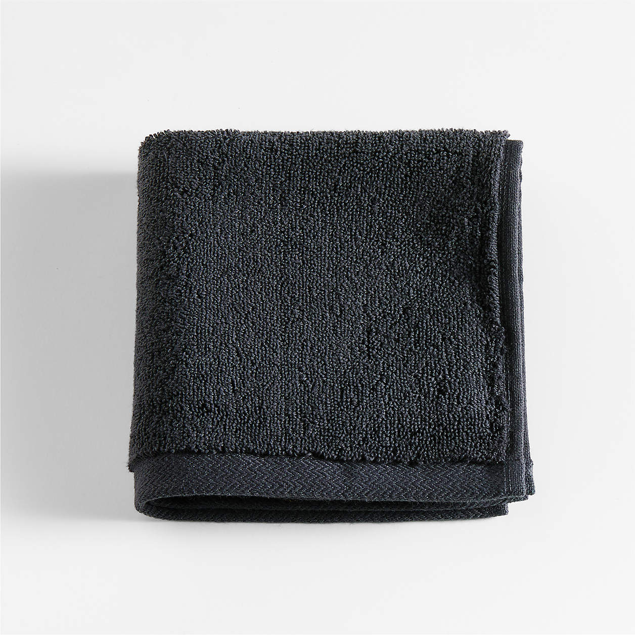 Organic Turkish Midnight Blue Cotton Wash Cloth + Reviews | Crate & Barrel