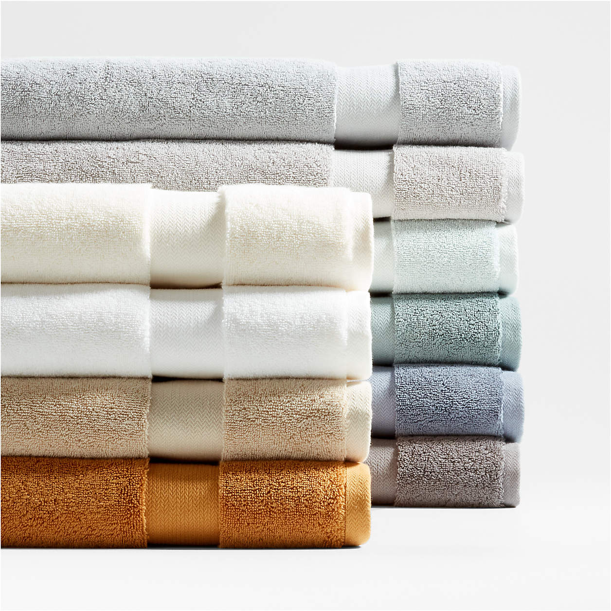 Organic Turkish Cotton Natural Beige Fleck Wash Cloth | Crate & Barrel