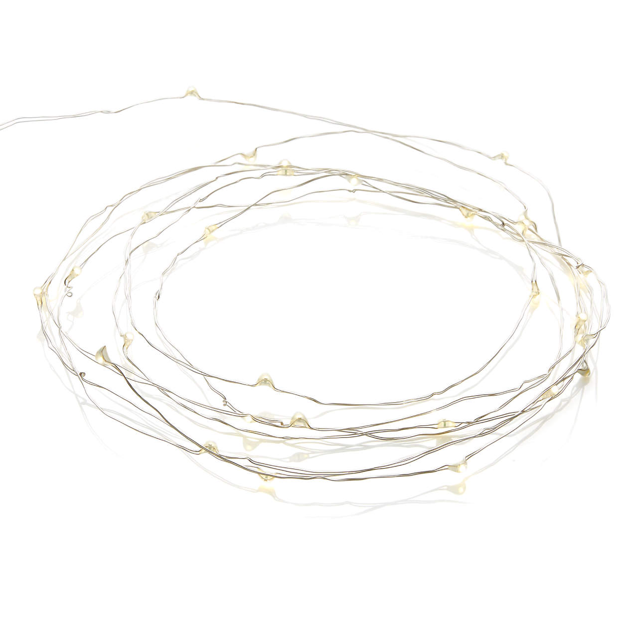 Twinkle Silver 10' Outdoor Patio String Lights + Reviews | Crate & Barrel