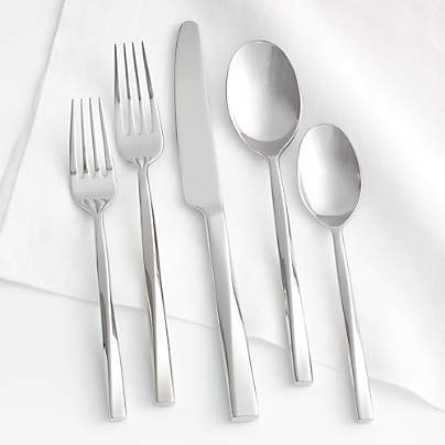 Charlotte Round Handle Silverware 20-Piece Set + Reviews | Crate ...