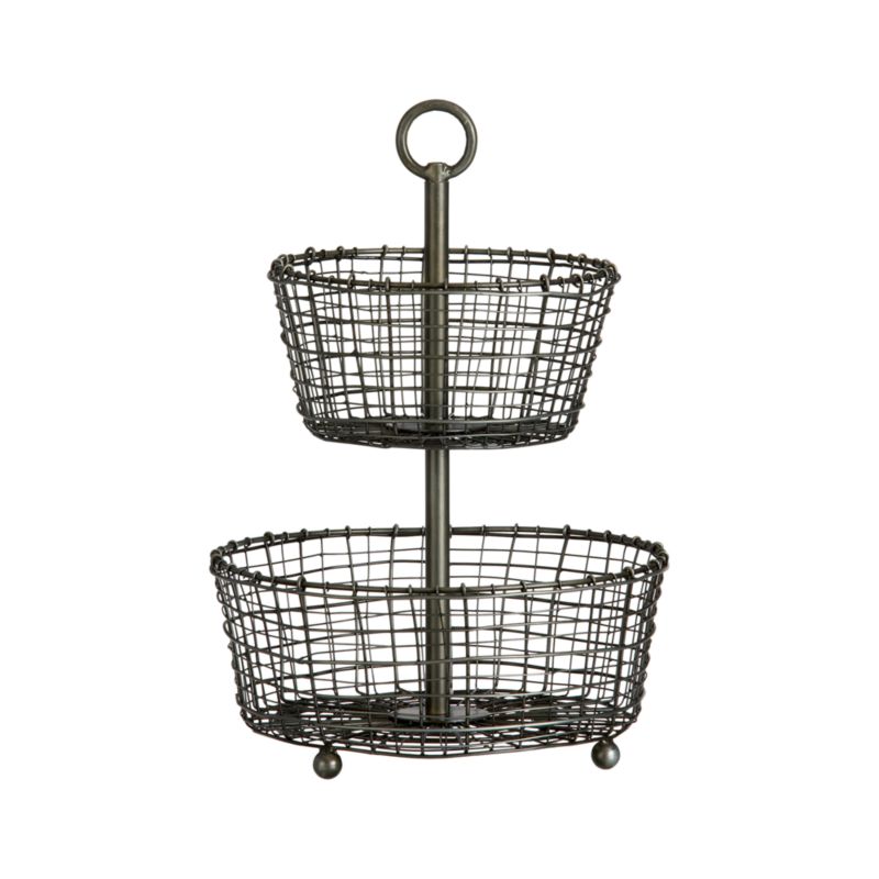 Bendt 2-Tier Iron Fruit Basket + Reviews | Crate & Barrel Canada
