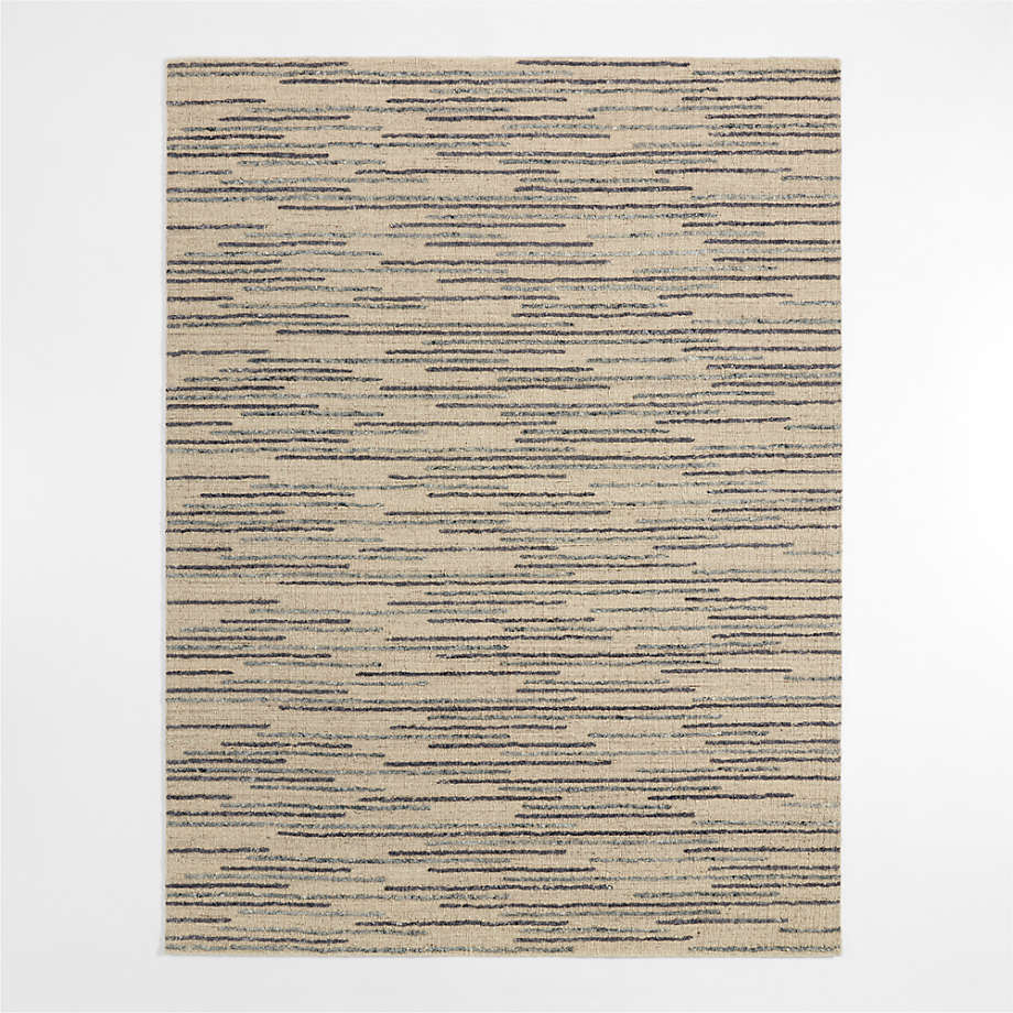 Udaipur Textured Wool Handwoven Grey Area Rug 10'x14' | Crate & Barrel