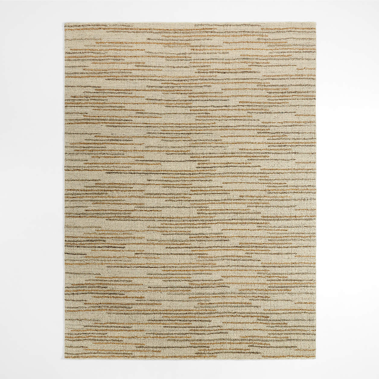 Udaipur Textured Wool Handwoven Taupe Area Rug 9'x12' | Crate & Barrel
