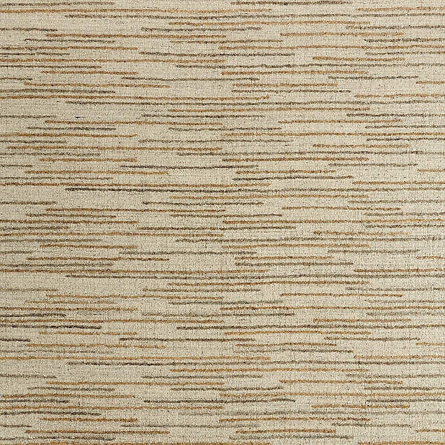 Calais Textured Wool-Blend Hand-Knotted Wheat Brown Area Rug 9'x12 ...