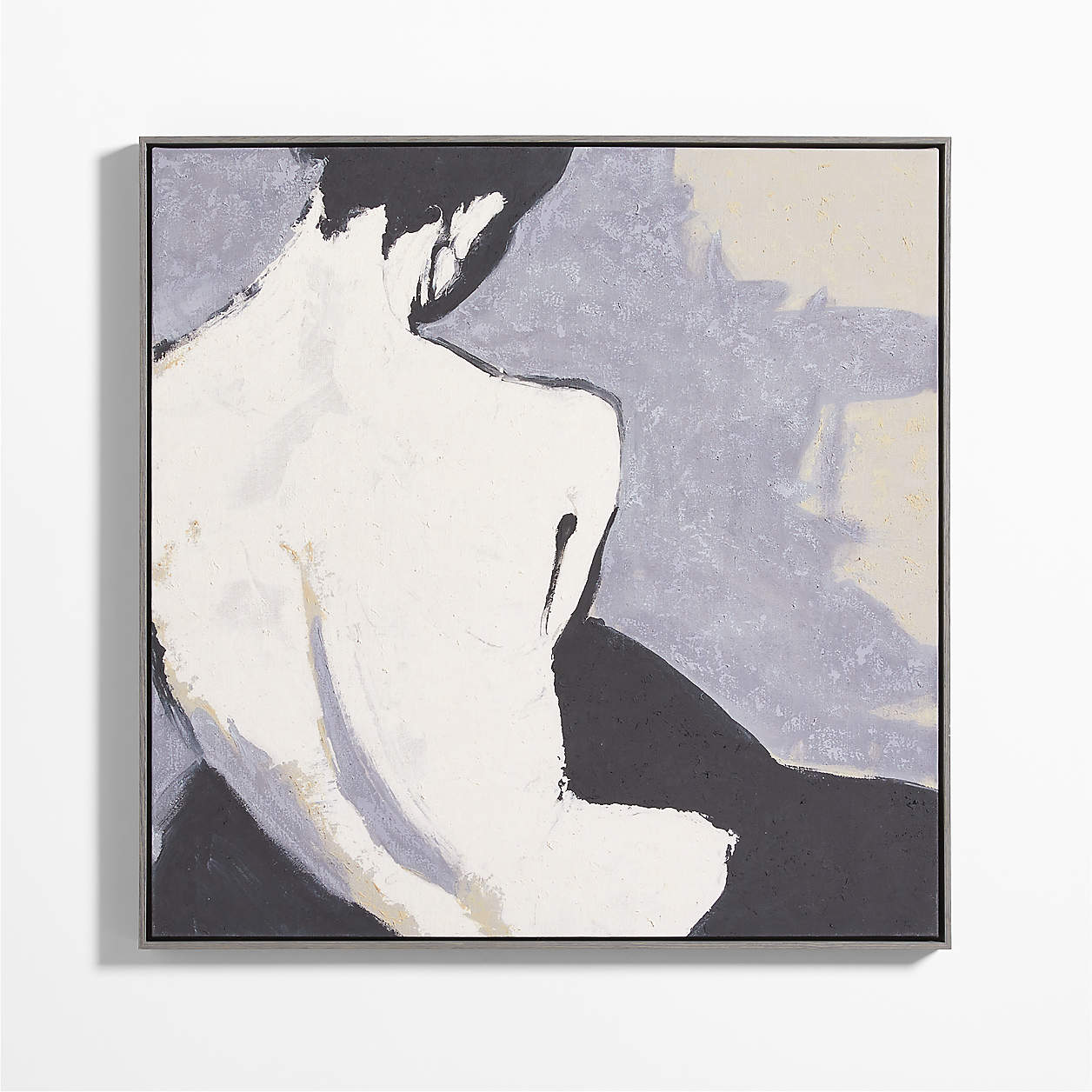 "Undraped" Framed White Wall Art Print 41"x41" | Crate & Barrel