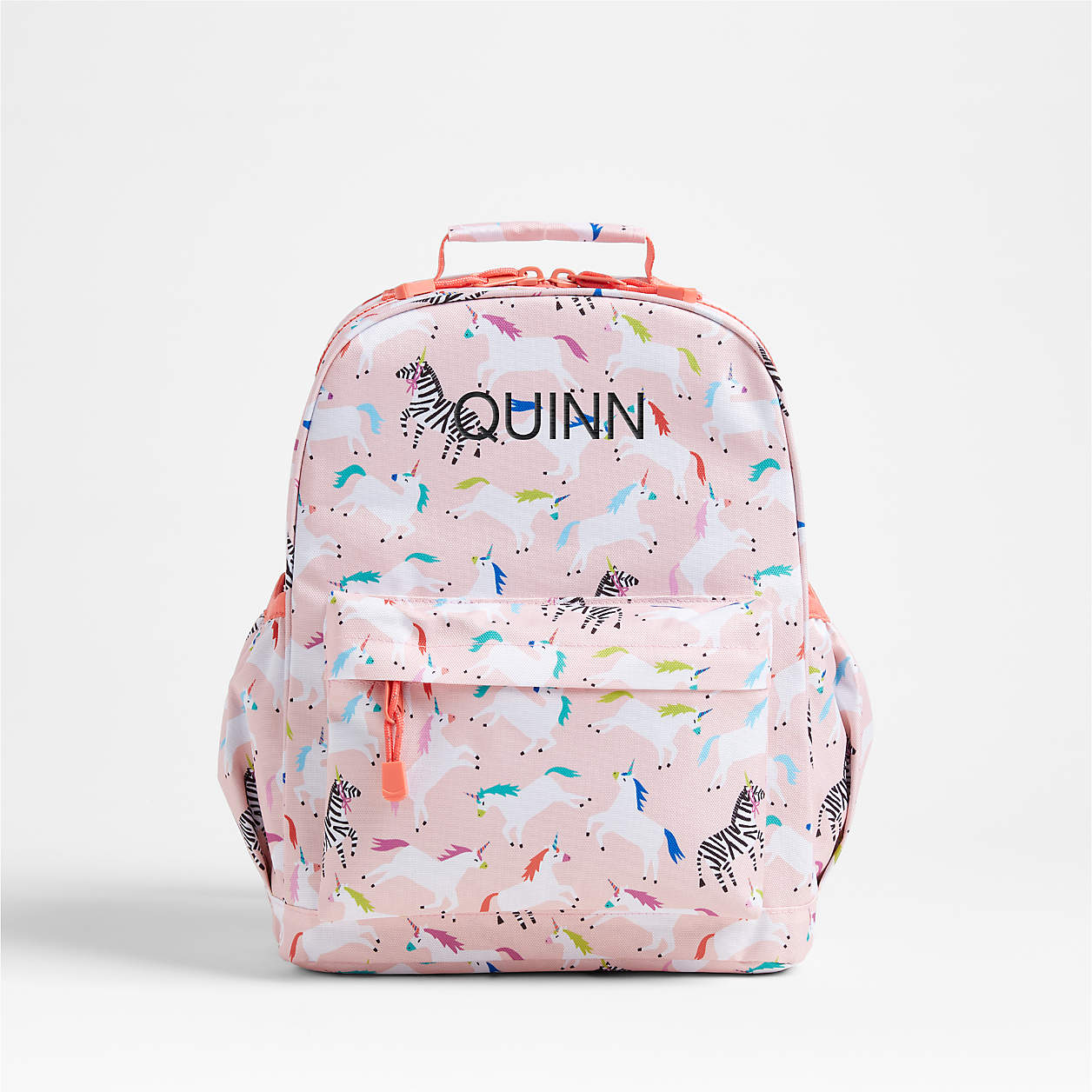 Unicorns Personalized Medium Kids School Backpack with Side Pockets ...