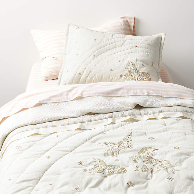 Modern Basketball Organic Cotton Kids Twin Quilt + Reviews | Crate & Kids