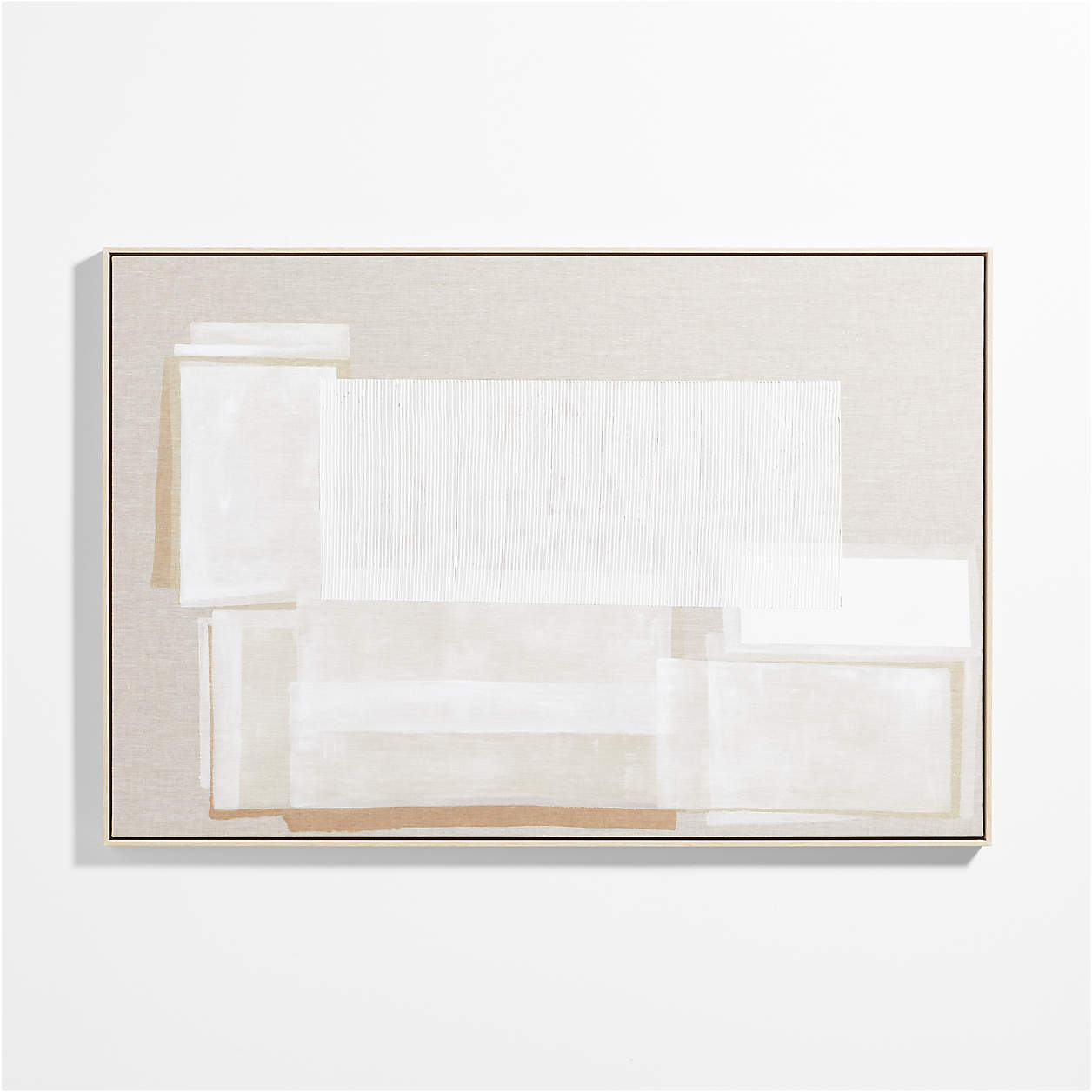 "Unparalleled" Framed Beige & White Abstract Hand-Painted Wall Art 61 ...